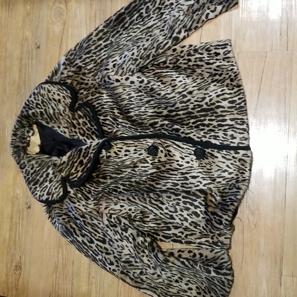 Vintage | Jackets & Coats | Vintage Jacket Leopard Print Side ...